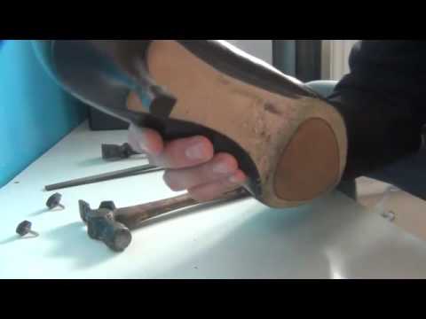 Heel Tip Removing Guide - no rubber tip but replacement is possible. Part 3