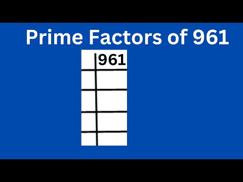 Prime factors of 961