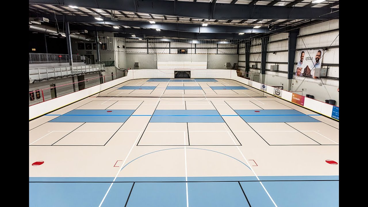 Henk Ruys Soccer Centre Pulastic Flooring Installation - Saskatoon Pickleball