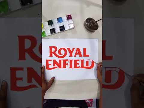 How to draw the Royal Enfield logo #Shorts #RoyalEnfield