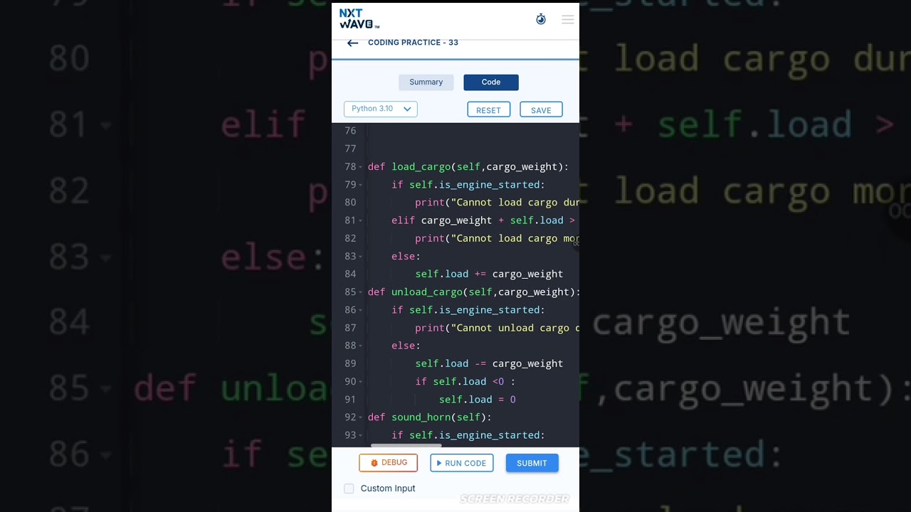 Truck using Python CCBP Nxtwave #coding #nxtwaveccbp4 #programming #python #correctcoding #codingbat
