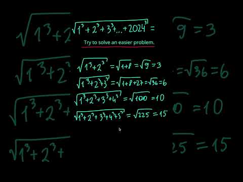 Why is a square root of sum of cubes equal to a sum of the numbers?