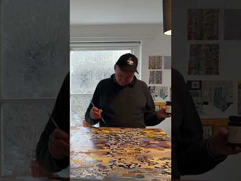 PAINTING DISTORTION FORMS IN MY ART STUDIO #art #artstudio #painting #oilpainting #shorts