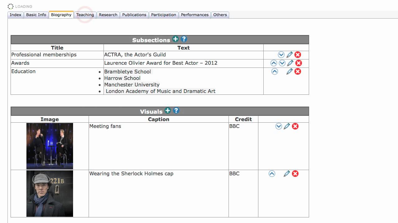 Faculty profile online form tutorial part 2