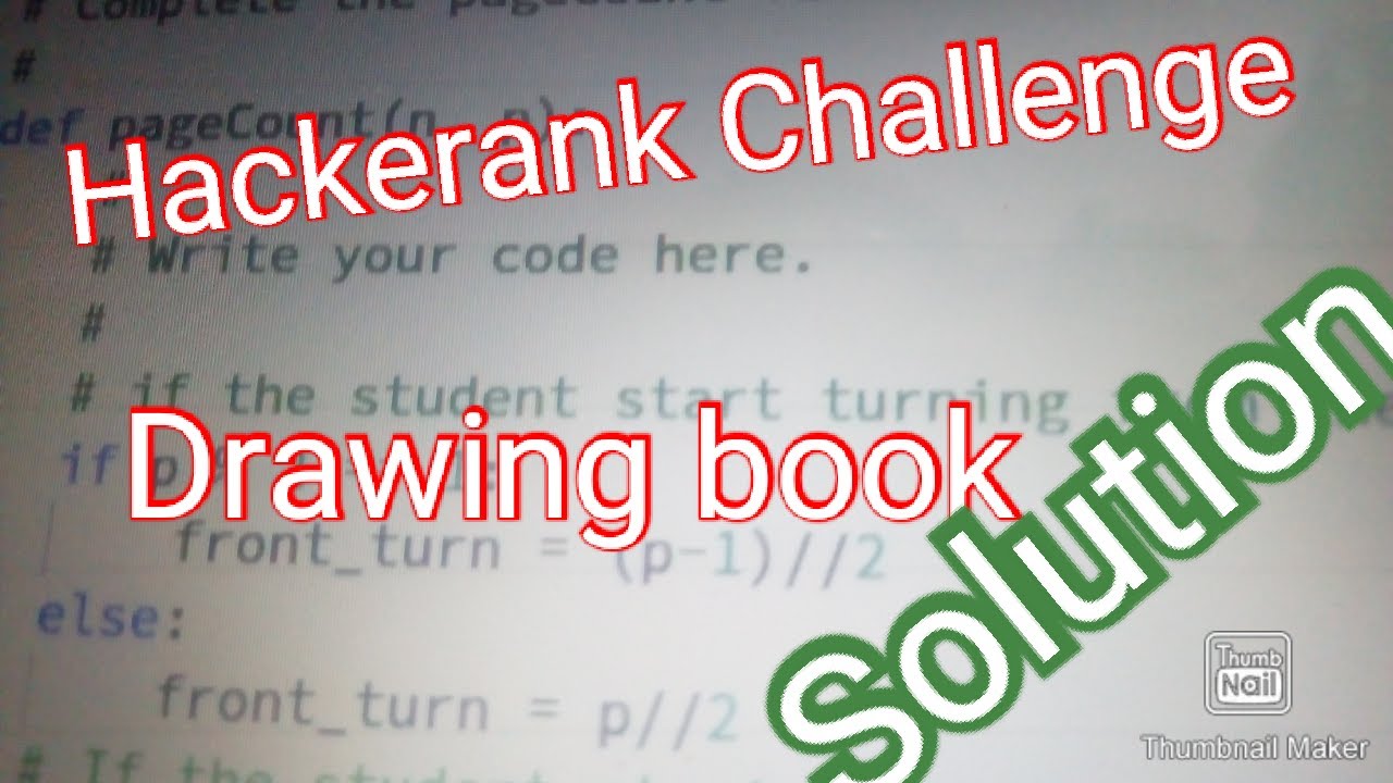 A hackerank Challenge: Book drawing problem solution in Python 3