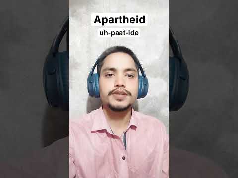 Apartheid:- A former policy that segregates people on the basis of race.#ApartheidMeaning#vocabloom