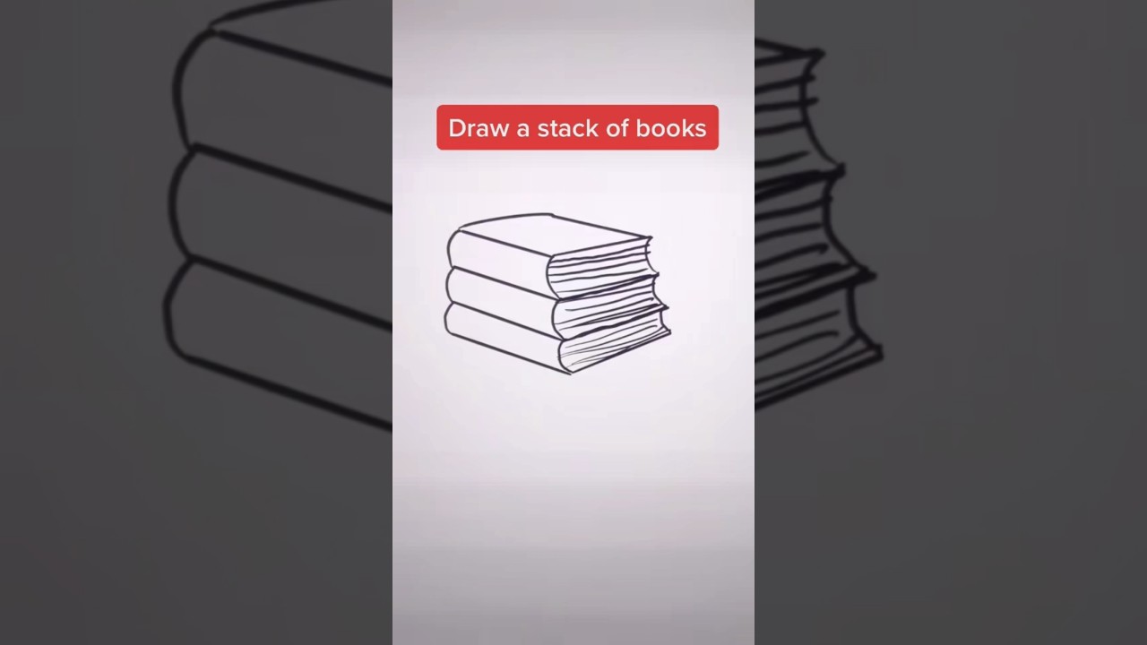 How to draw a stack of books #trending #viral #subscribe #art #howtodraw #drawing #3d #ipad #shorts