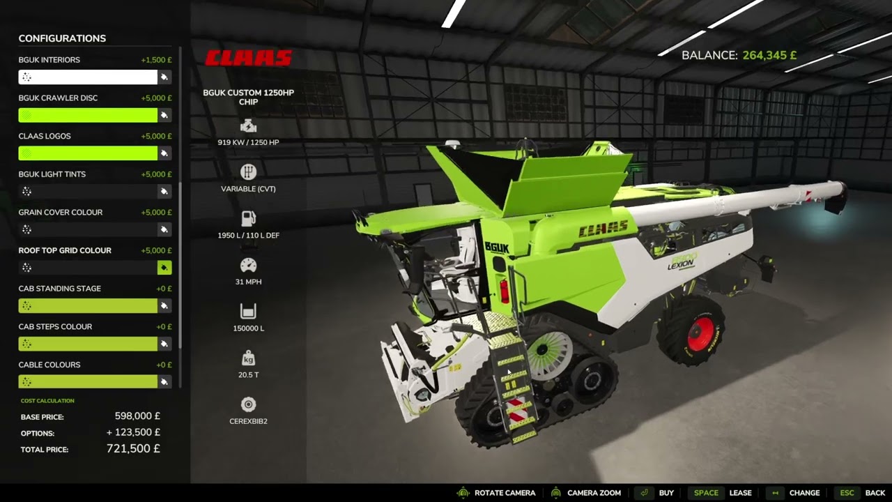 BGUK CUSTOM CLAAS LEXION 8900 / 8800 V4.5.3 - FS25