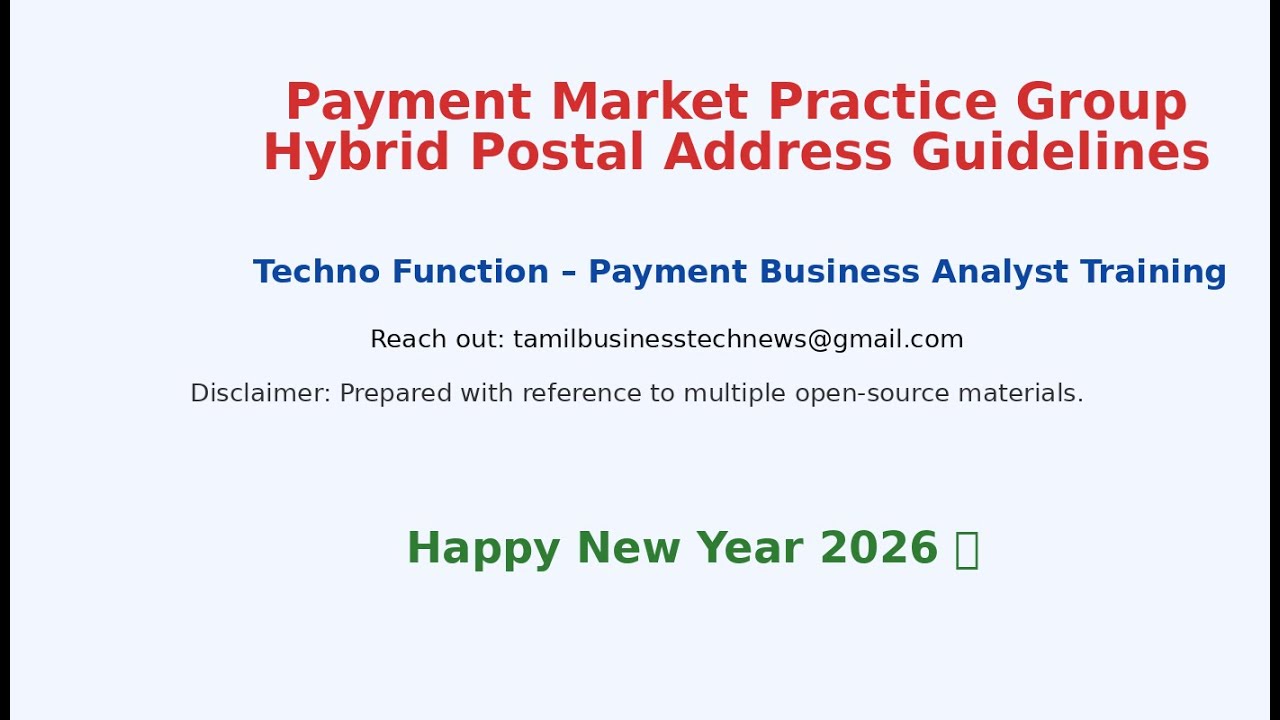 ISO 20022 Hybrid Postal Address Explained | PMPG CBPR+ & HVPS+