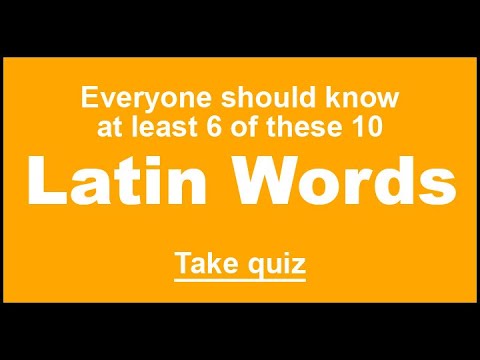 Quiz about Latin words