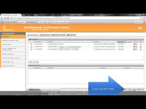How to enable visibility for SolidWorks certifications