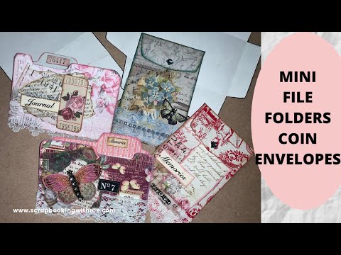 MINI FILE FOLDER BOOKLETS, COIN ENVELOPES ~FREE TEMPLATES