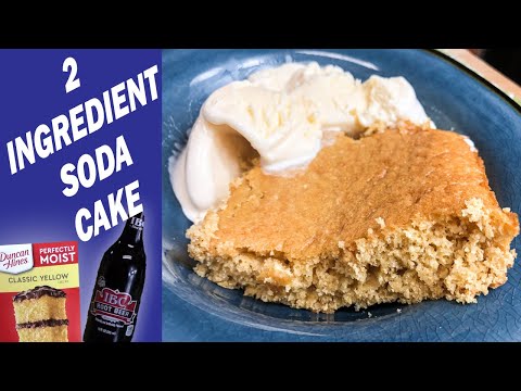 2 INGREDIENT SODA CAKE | ROOTBEER FLOAT CAKE | How to Make an Easy cake with boxed cake mix