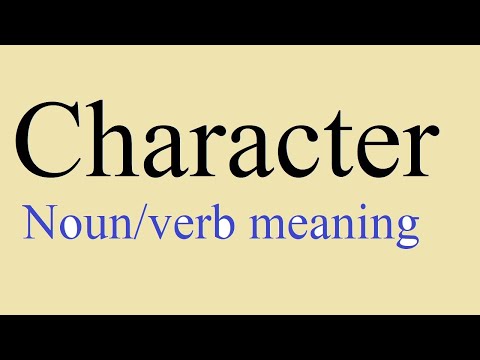Different meaning of English word CHARACTER in Hindi Urdu as noun and verb with example sentences