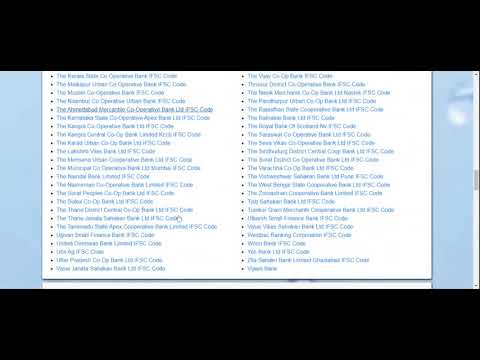 IFSC Code MICR Code BSR Code of all Bank Branches in India