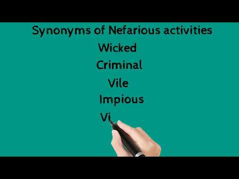 Synonyms of words | Nefarious Activities | IELTS