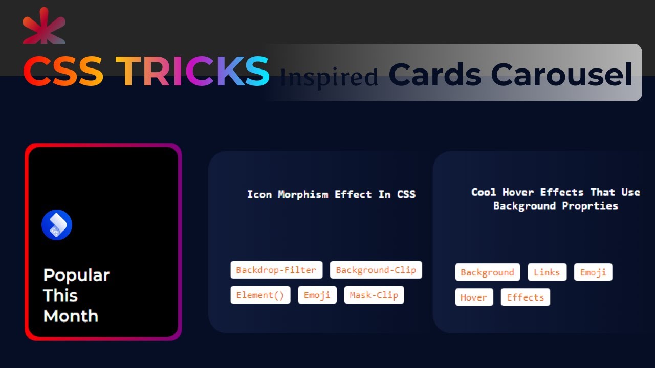 CSS Tricks Card Carousel: Amazing Animation Effects with Source Code | HTML CSS Cards