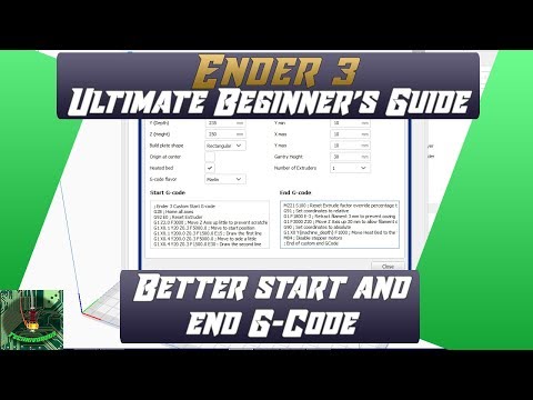 Start and End G code For the Ender 3 - 0.1