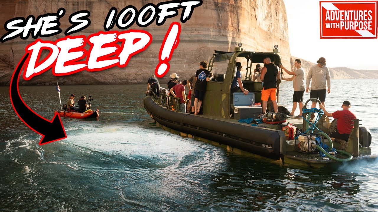 Luxury Power Boat Challenged by Navy Patrol Boat in a Wake Wave Contest ...