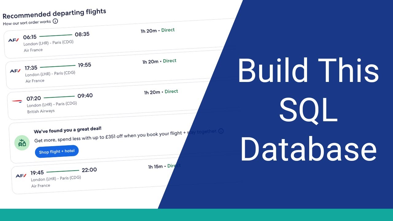 Build a Flight Booking Database with SQL