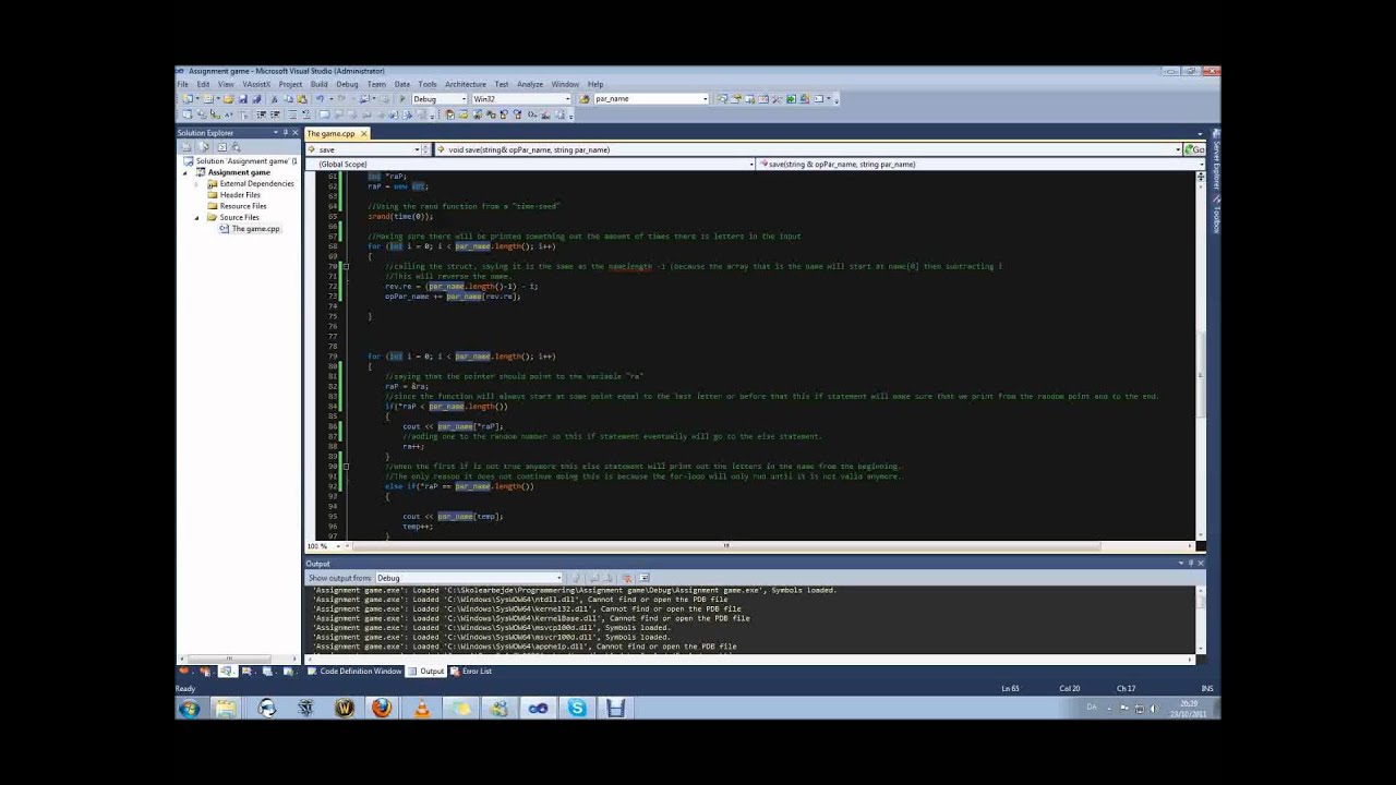 Assignment 1 in procedural programming at medialogy study