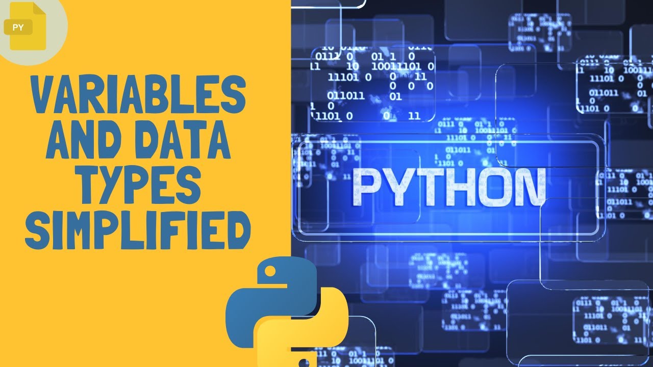 Learn Python| Variables and data types simplified (Animated)
