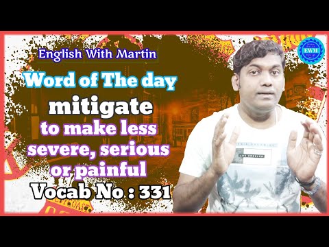 mitigate tamil meaning | pronunciation & a sentence | vocabulary | English with Martin | EWM #331