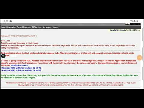 Psa csf correction/reprint of Pan Card process