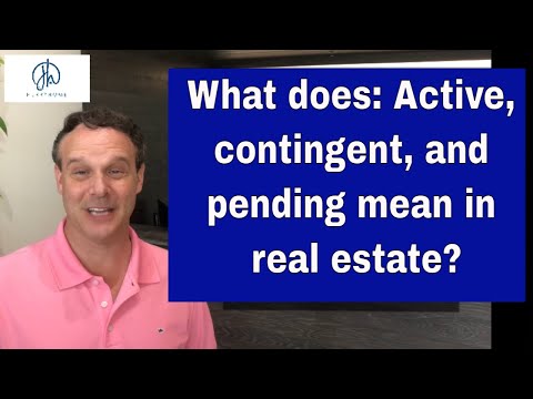 What does active, contingent, and pending mean in real estate?