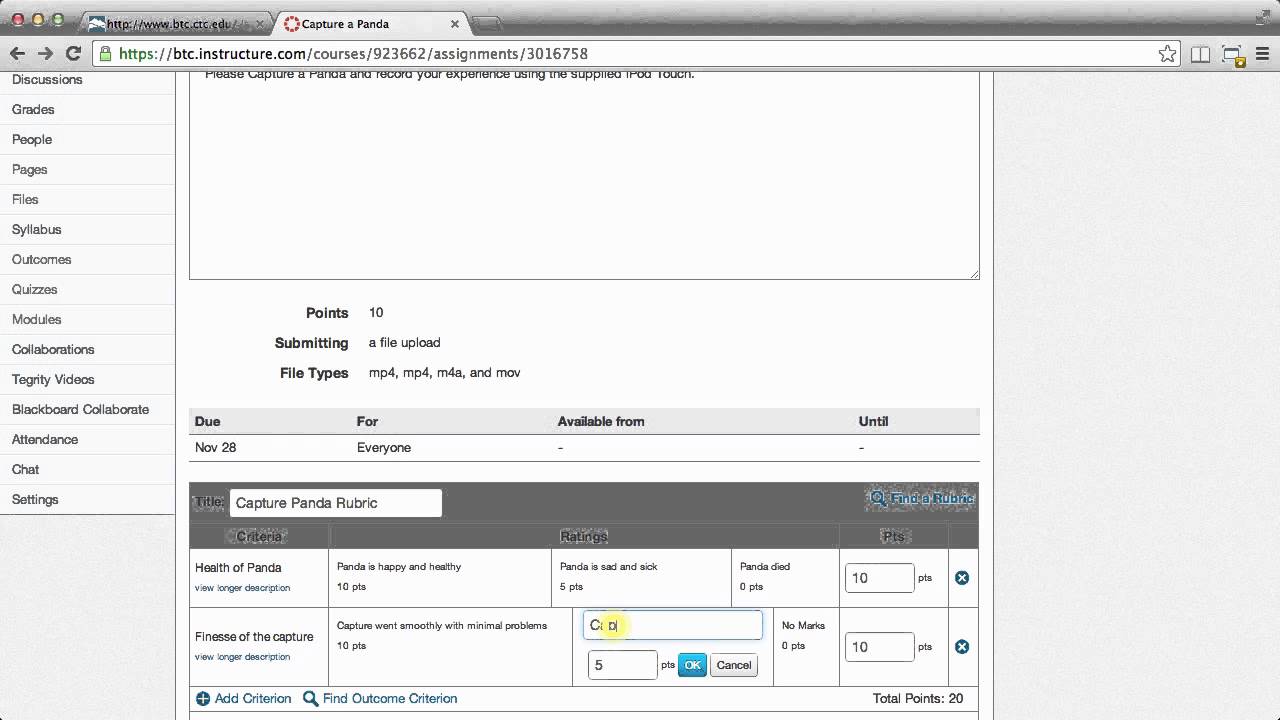 Canvas Tip #10: Adding a Rubric to an Assignment