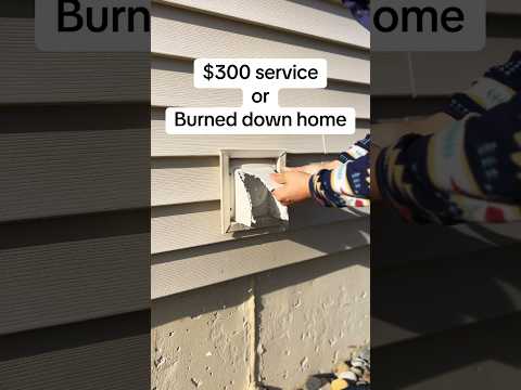 How to clean your dryer vent and replace the exterior vent cover #diy #dryerventcleaning #hvac #asmr