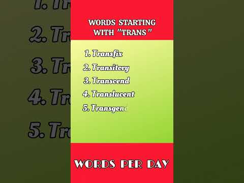 Words starting with "TRANS" #englishlearners #englishlearning #youtubeshorts