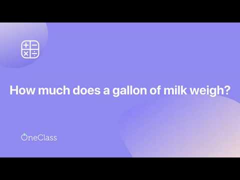 How much does a gallon of milk weigh?