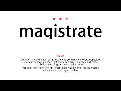 How to pronounce magistrate - Vocab Today