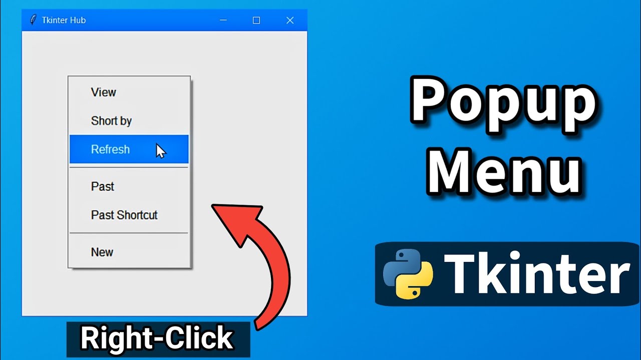 Tkinter Popup Menu: Create Dynamic Right-Click Context Menu in Python GUI (Full Tutorial)