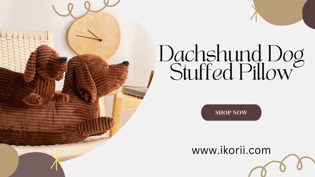 Dachshund Dog Stuffed Pillow