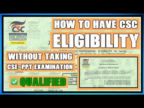 HOW TO HAVE CSC ELIGIBILITY WITHOUT TAKING CSE-PPT EXAMINATION