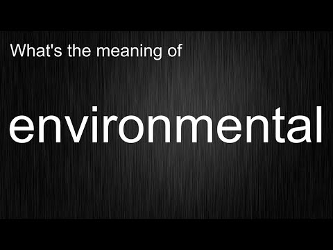 What's the meaning of "environmental", How to pronounce environmental?