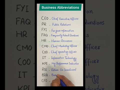 Business Abbreviations In English #abbrevations #englishlesson #learnenglish #vocabularybuilding