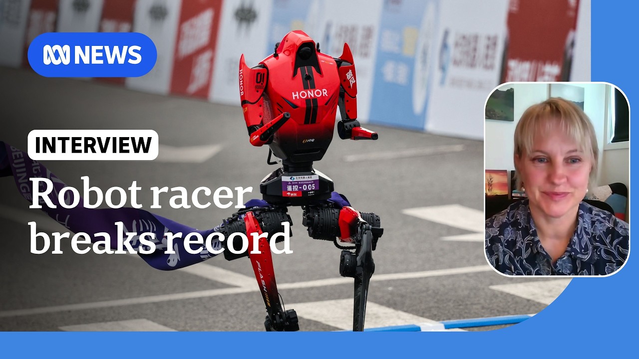 Chinese humanoid robot beats world record for fastest human half-marathon | ABC NEWS