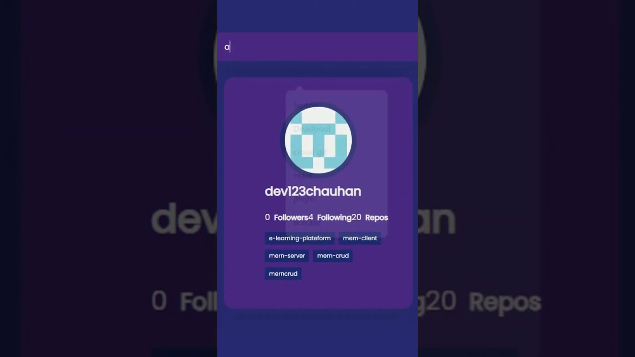 Search github profile using html css and javascript #html #css #javascript #codinglife