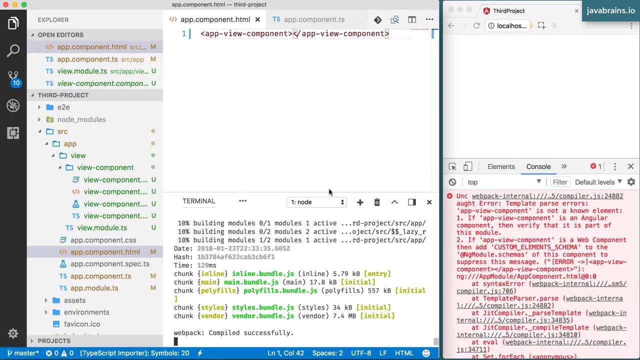 Angular 6 Basics 19 - Creating and using multiple modules