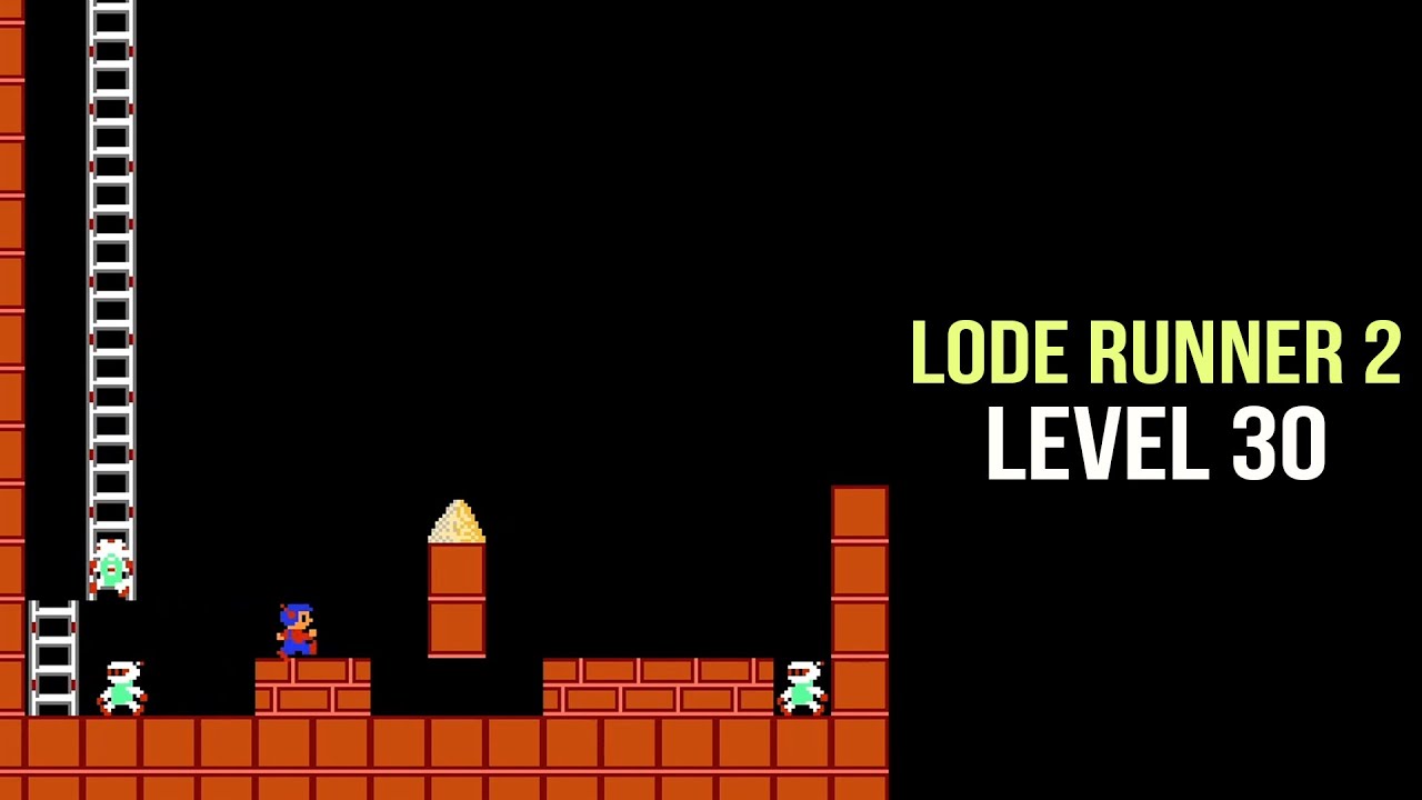 Lode Runner 2. Level 30. Nintendo (NES) Games