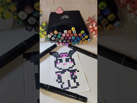 Kuromi Pixel Art #art #pixelartideas #pixelart #drawing #ideas #viral #kuromi #sanrio