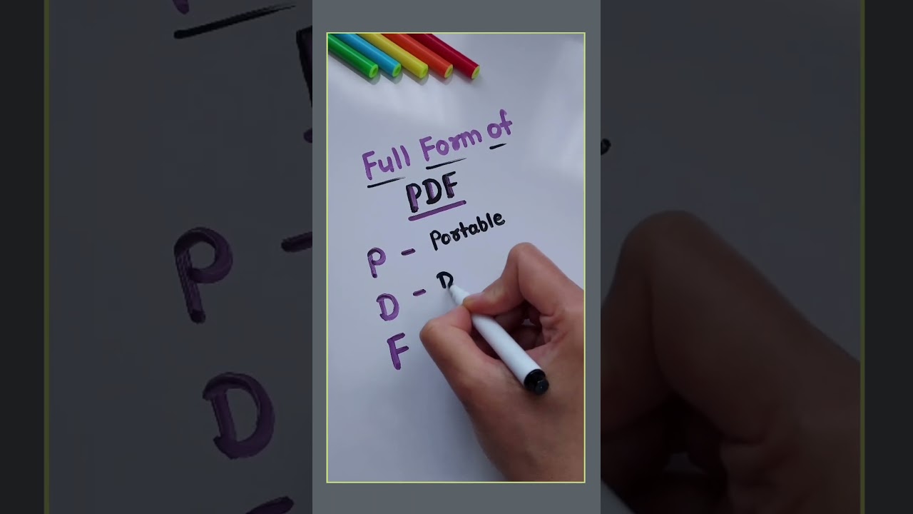 What is full form of PDF? #shorts #pdf #fullform #gk #generalknowledge