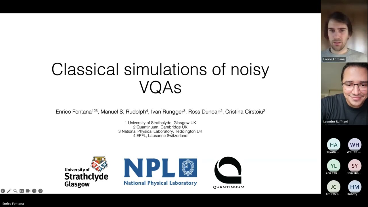 Classical simulations of noisy variational quantum circuits