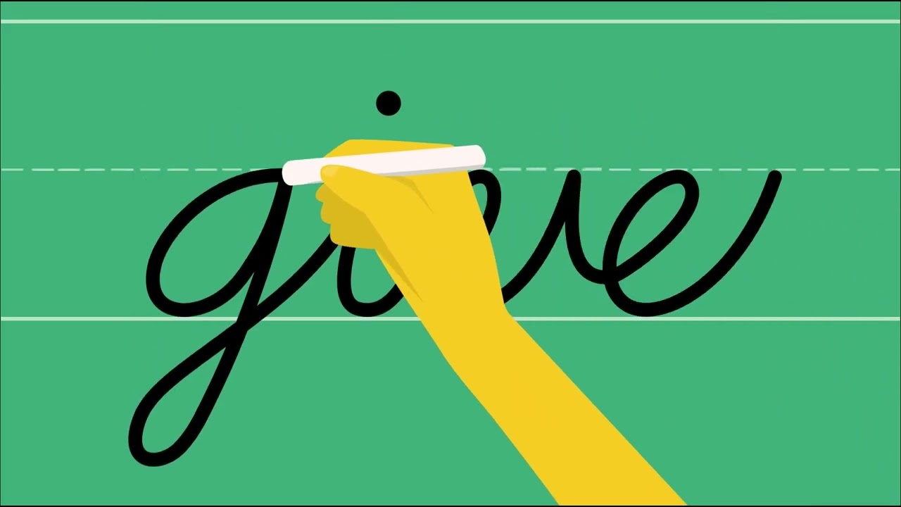 How to write a cursive letter “v” in lowercase