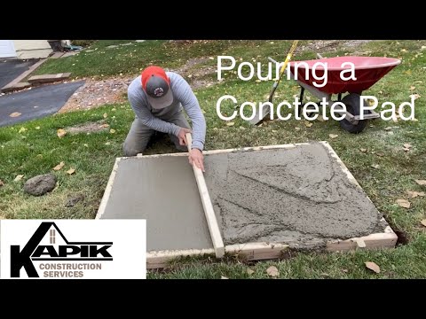 Pouring a Concrete Pad for a Deck Landing