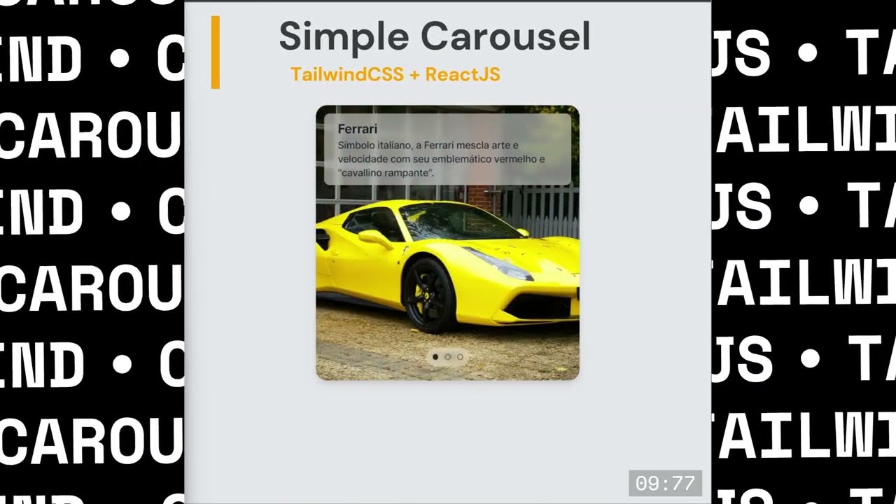Simple Carousel with Tailwind + React JS