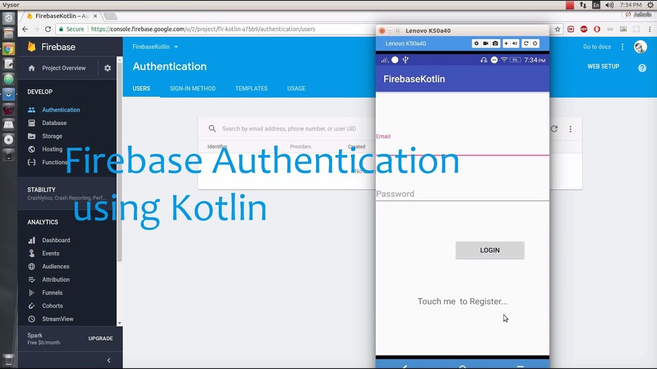 Firebase Authentication using Kotlin 1